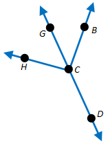 Rayos opuestos en geometría: definición y ejemplo | Estudyando