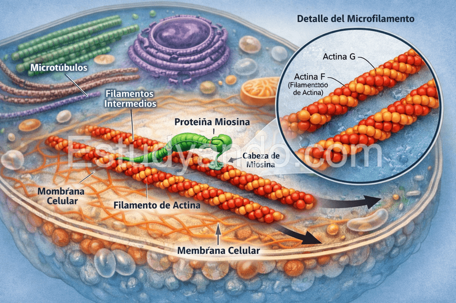 Microfilamentos: definición, función y estructura | Estudyando